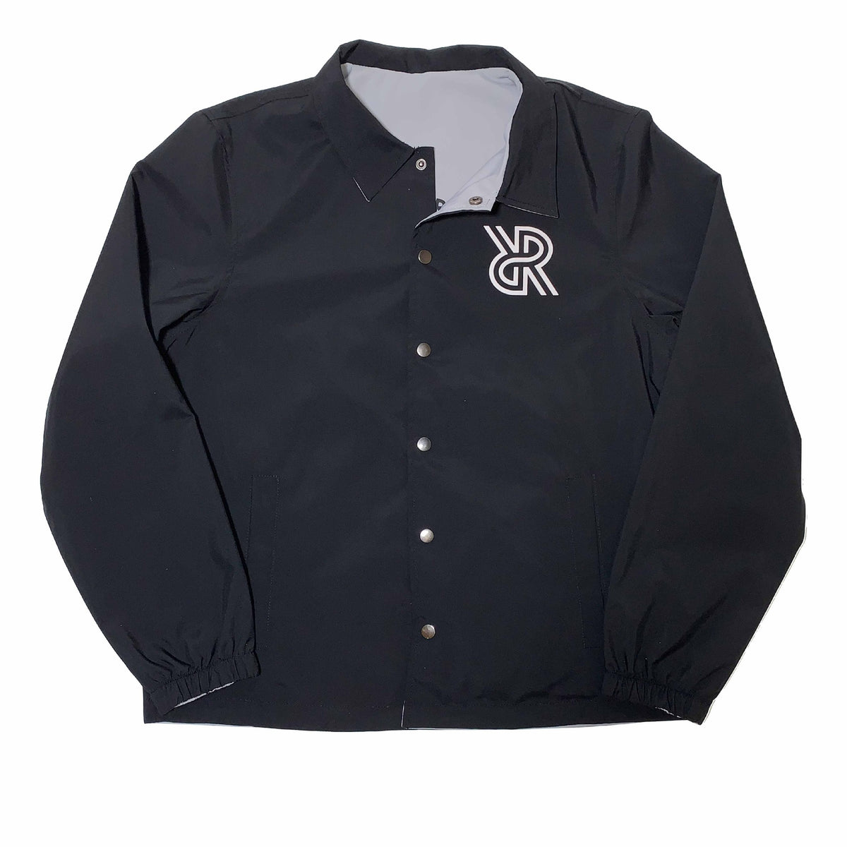 Reversible Coach Jacket - Men's - ALLREVERSIBLE® Black and Grey